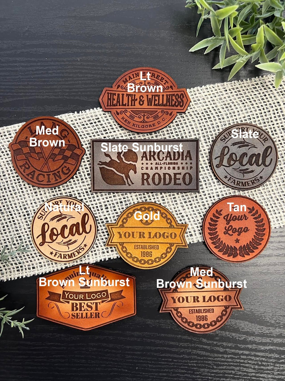 Custom Leather Patches for Hats – Genuine Engraved Logo Patches for Bu ...